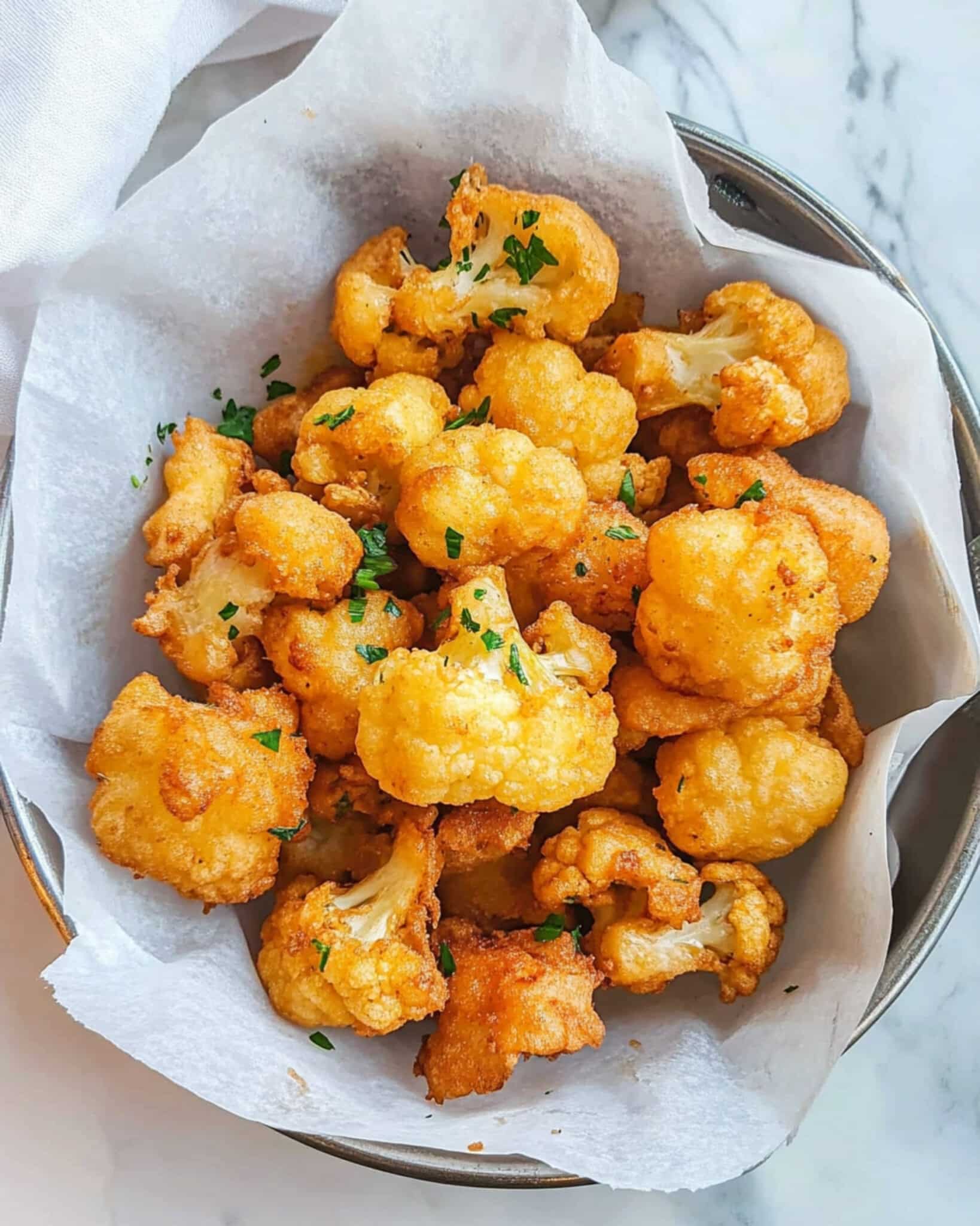 Deep Fried Cauliflower Recipe - YummyHere