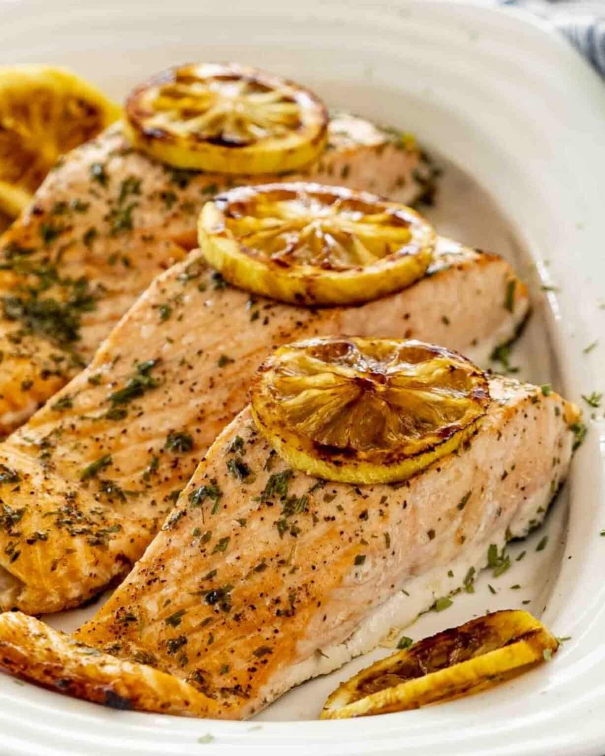 Easy Baked Salmon Recipe - YummyHere