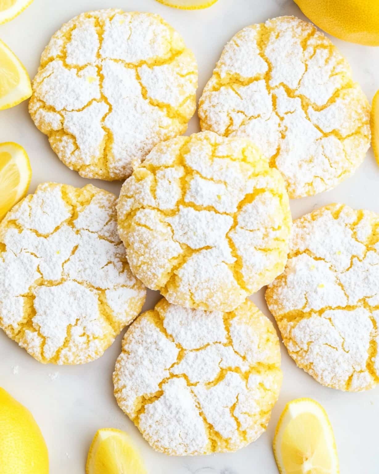 Lemon Crinkle Cookies Recipe - YummyHere