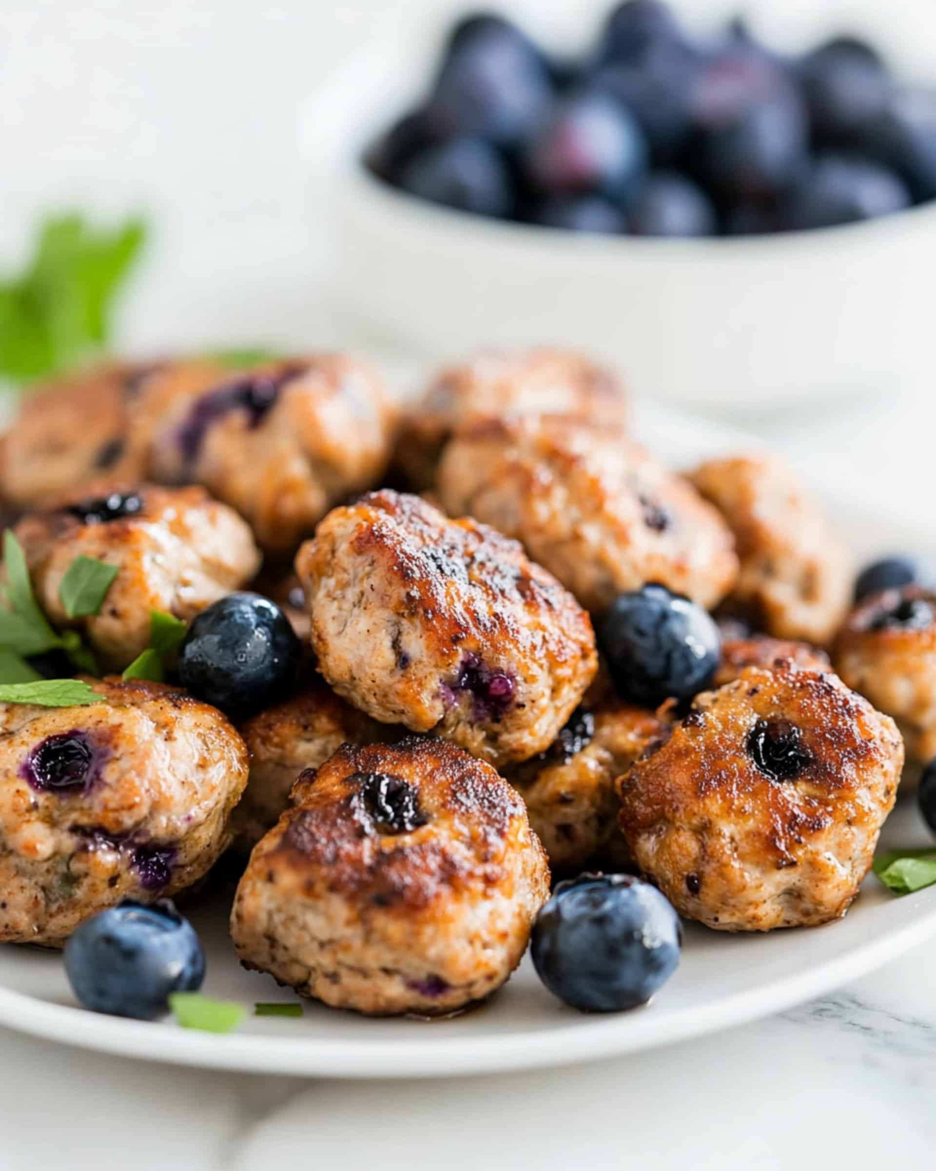 Blueberry Turkey Breakfast Sausage Recipe - YummyHere
