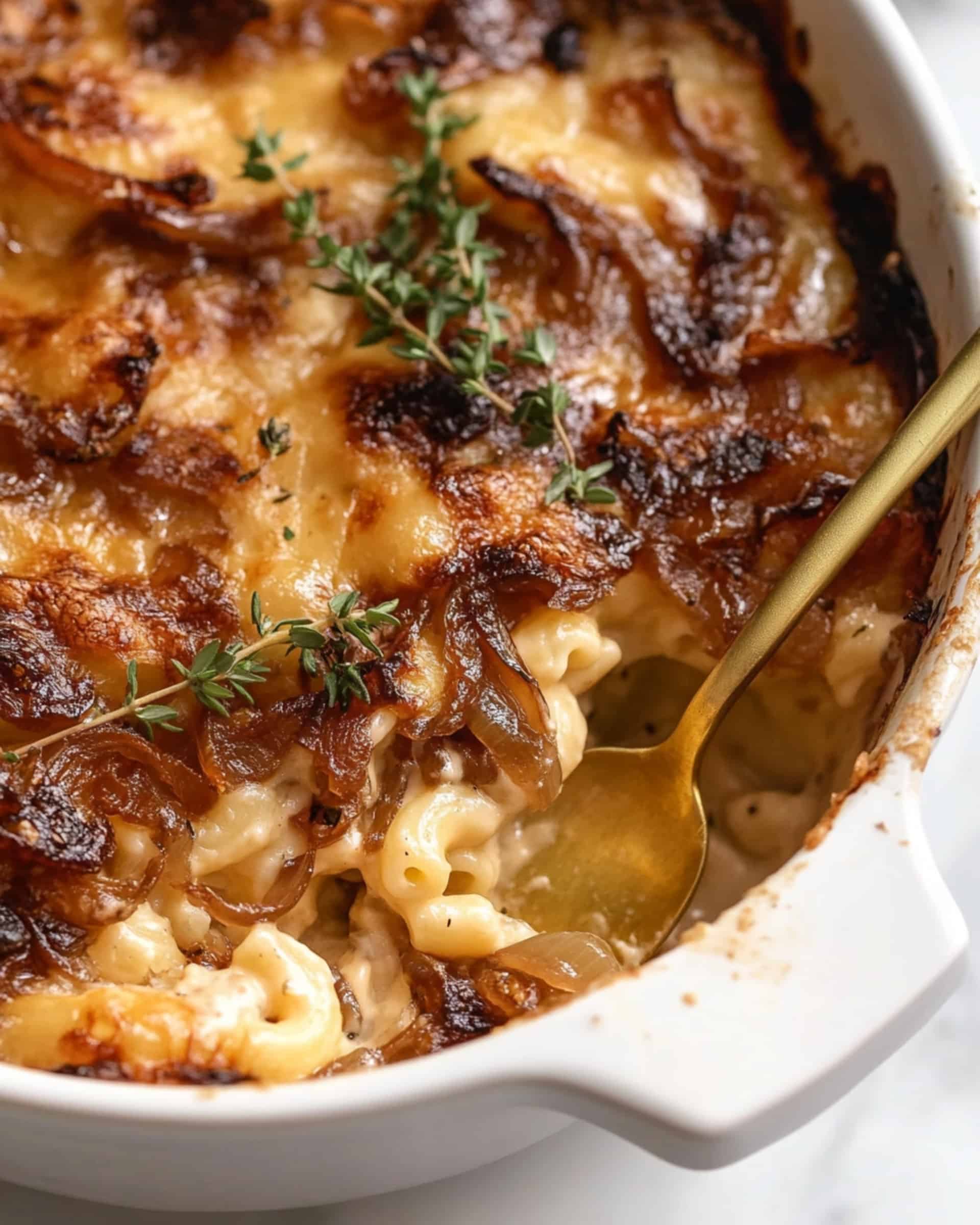French Onion Mac and Cheese Recipe - YummyHere