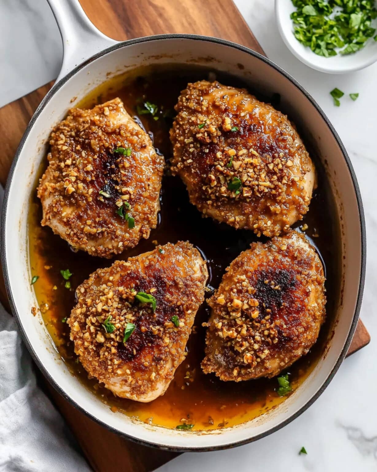 Walnut-Crusted Chicken Recipe - YummyHere