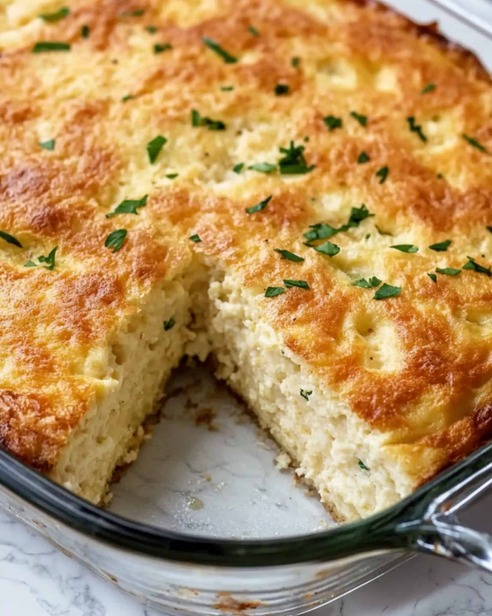 Cheesy Egg Casserole Recipe - YummyHere
