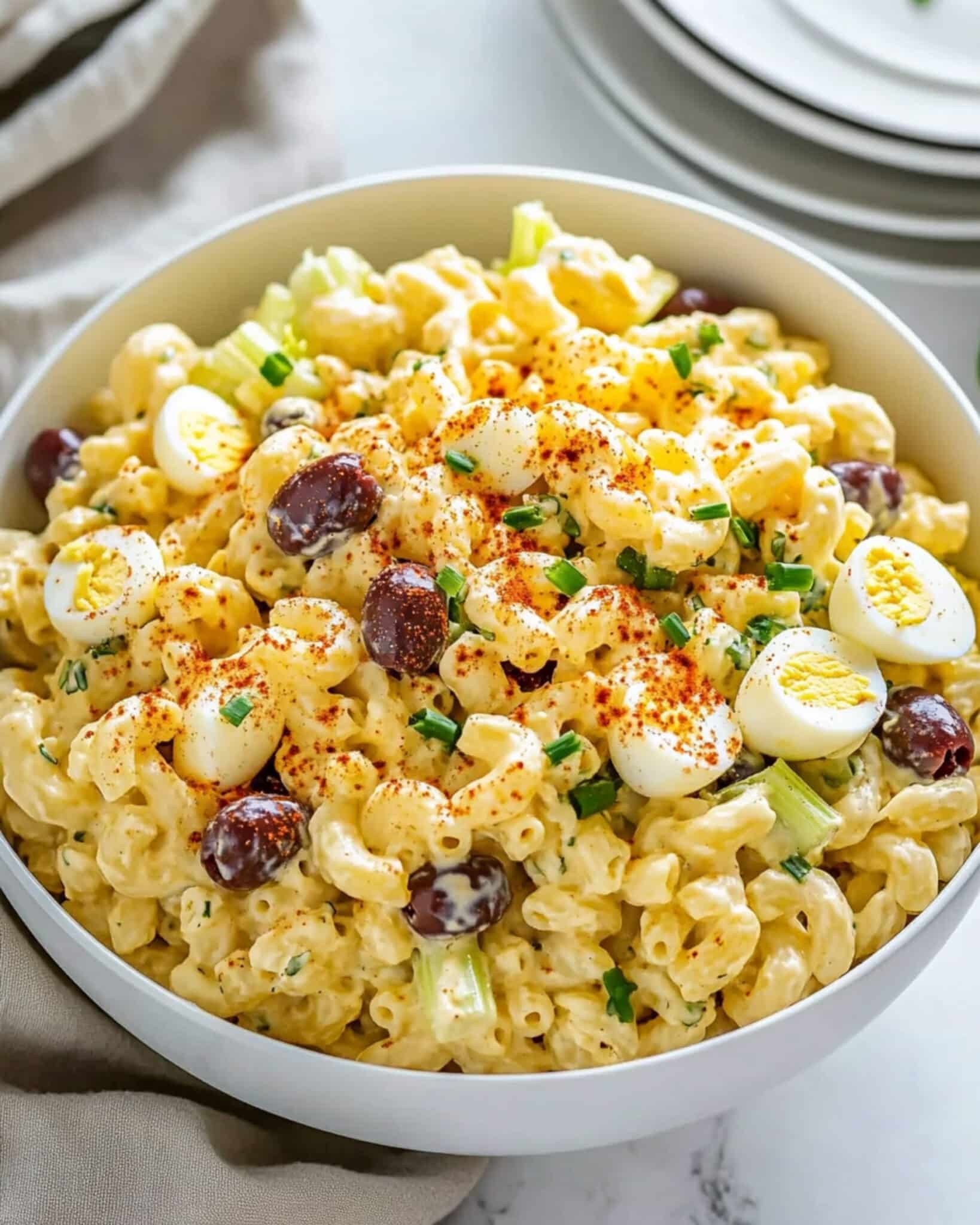 Deviled Egg Macaroni Salad Recipe - YummyHere