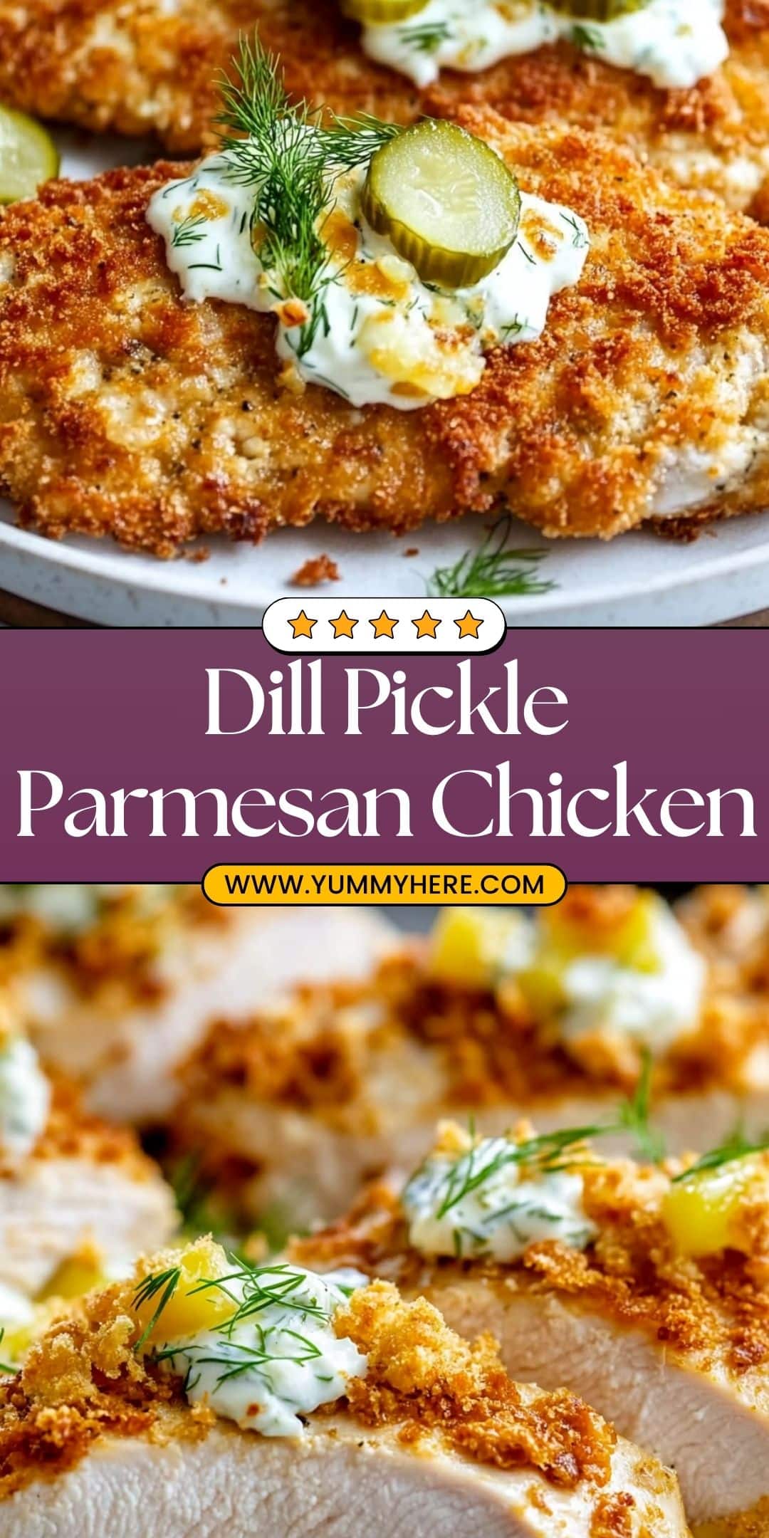 Dill Pickle Parmesan Chicken Recipe - YummyHere