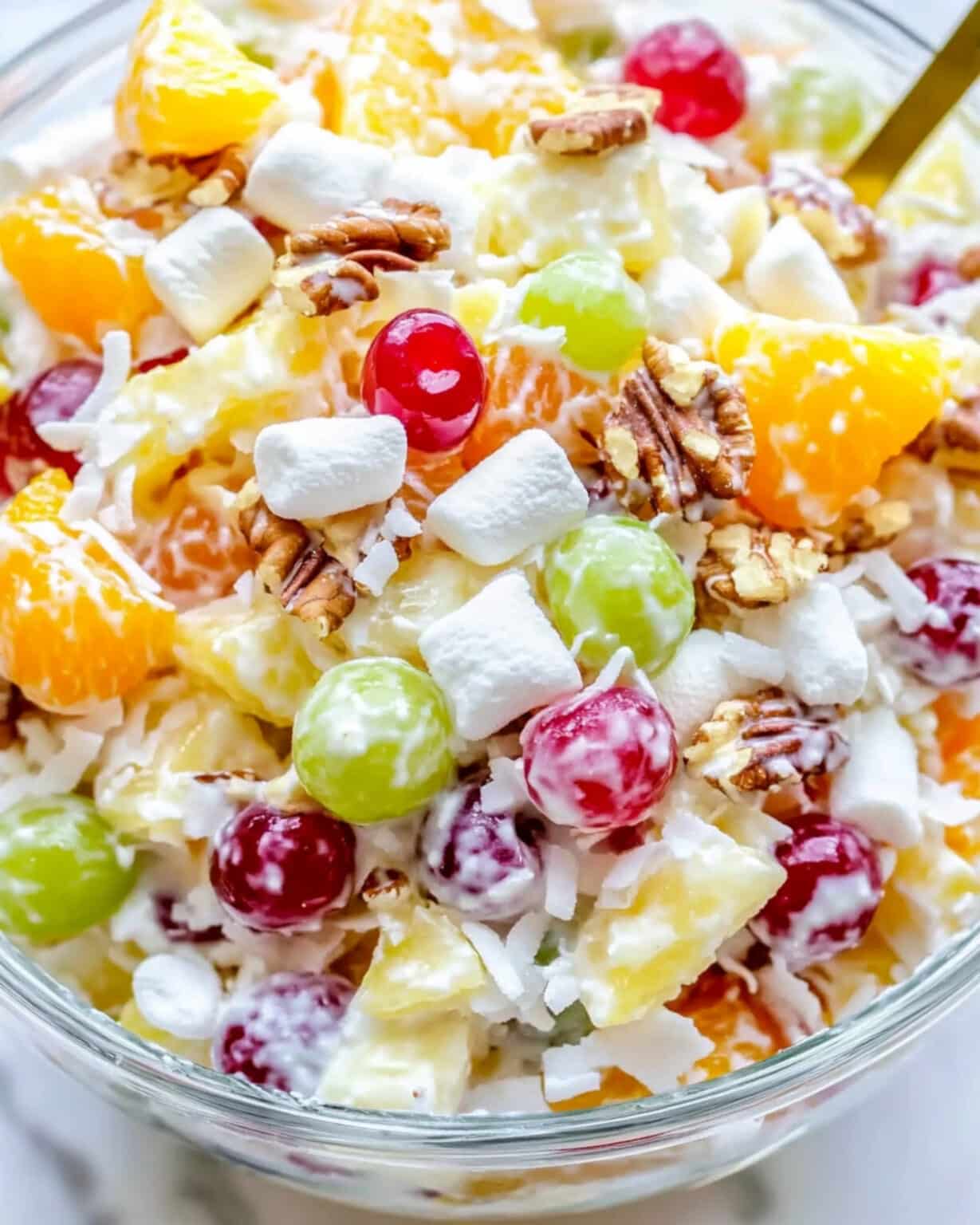 Ambrosia Salad Recipe - YummyHere