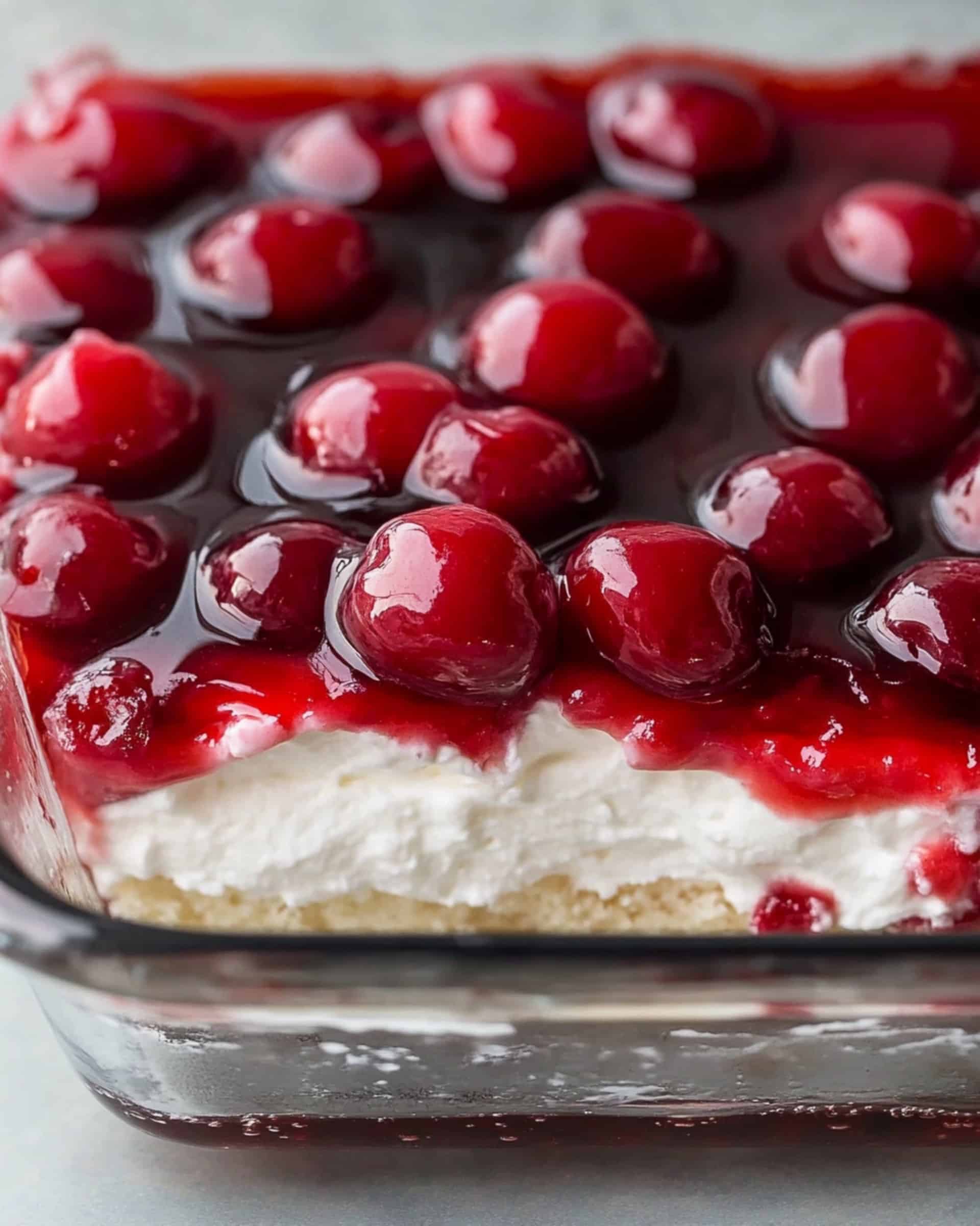 Cherries in the Snow Dessert Recipe - YummyHere