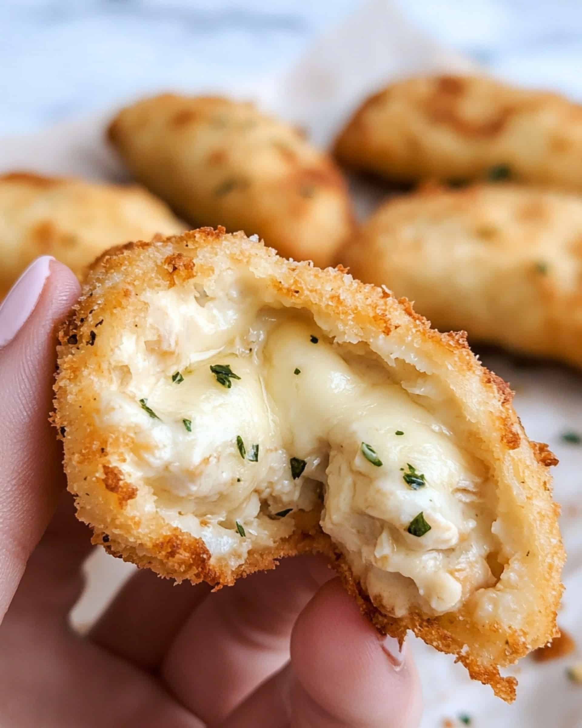 Chicken Alfredo Air Fryer Calzone Recipe - YummyHere