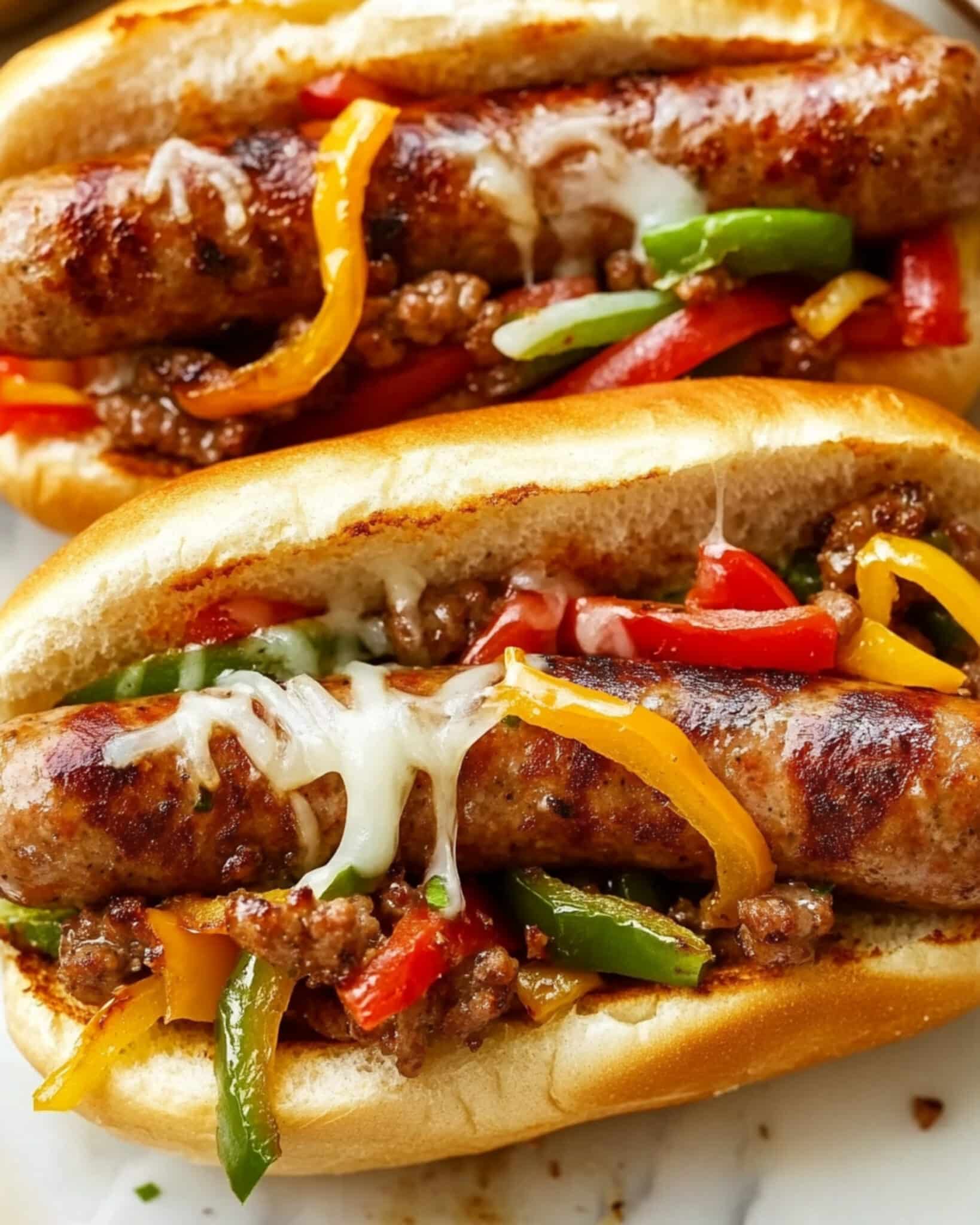 Italian Sub with Sausage and Peppers Recipe - YummyHere