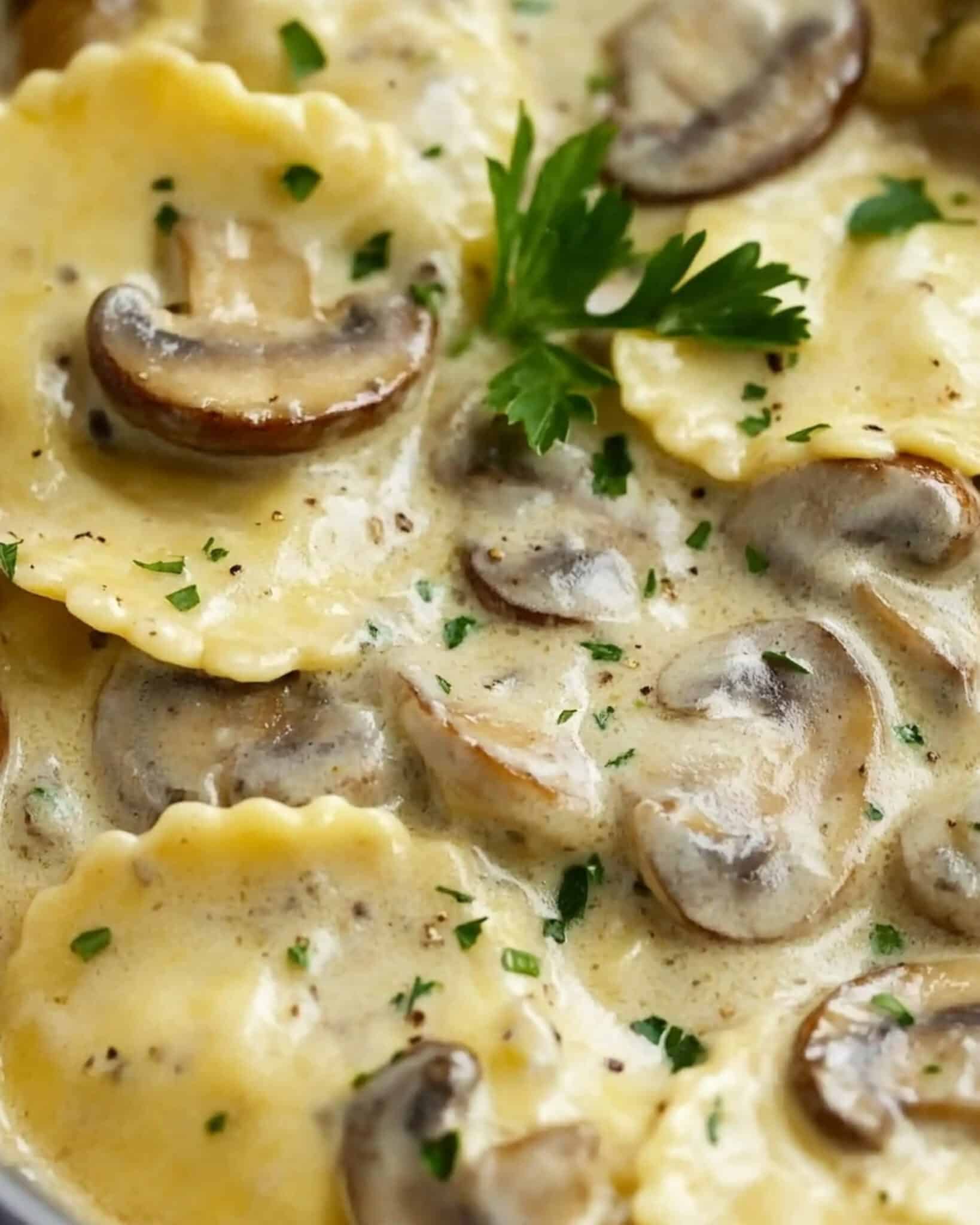 Mushroom Ravioli Sauce Recipe - YummyHere
