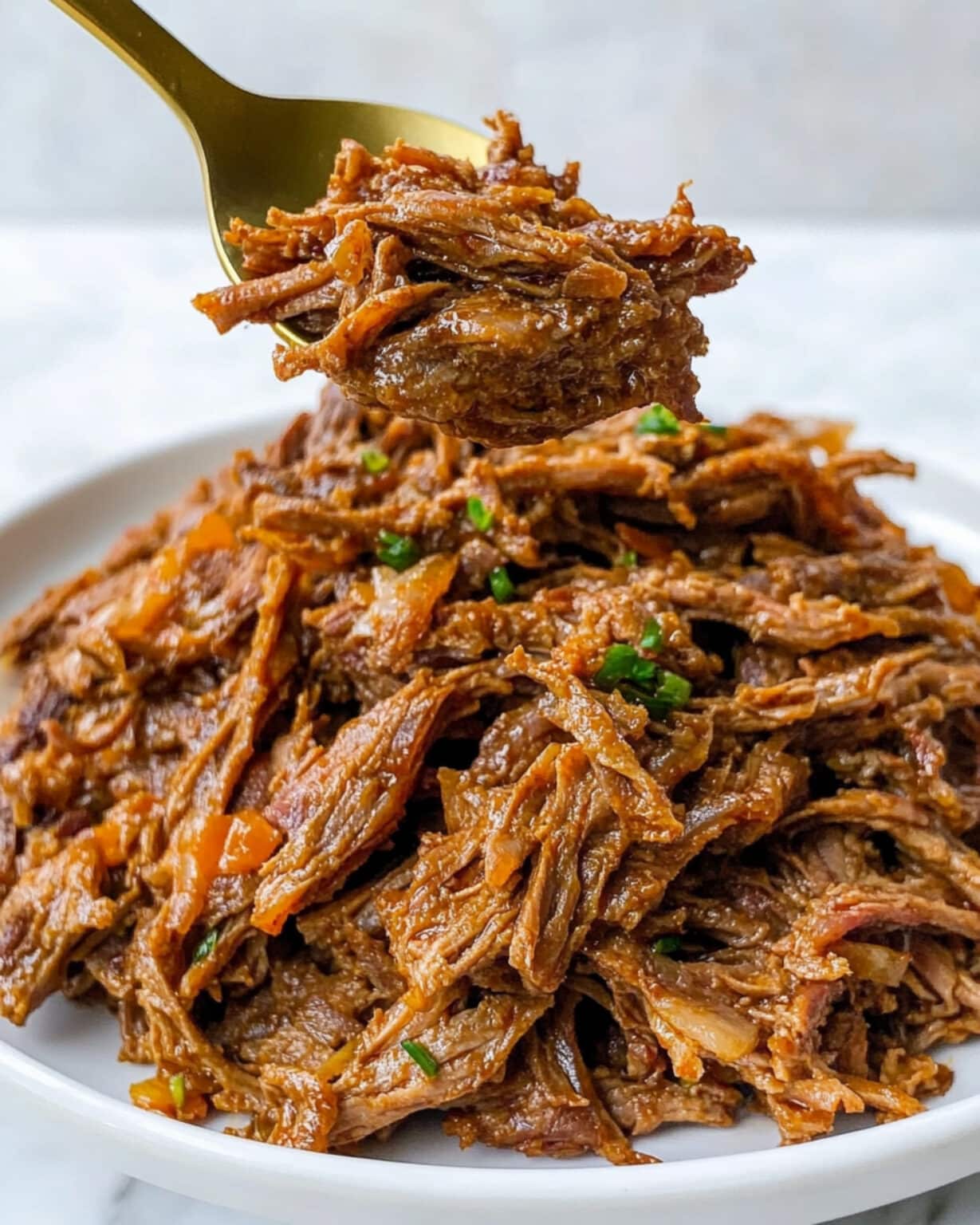 Slow Cooker Shredded Beef Recipe - YummyHere
