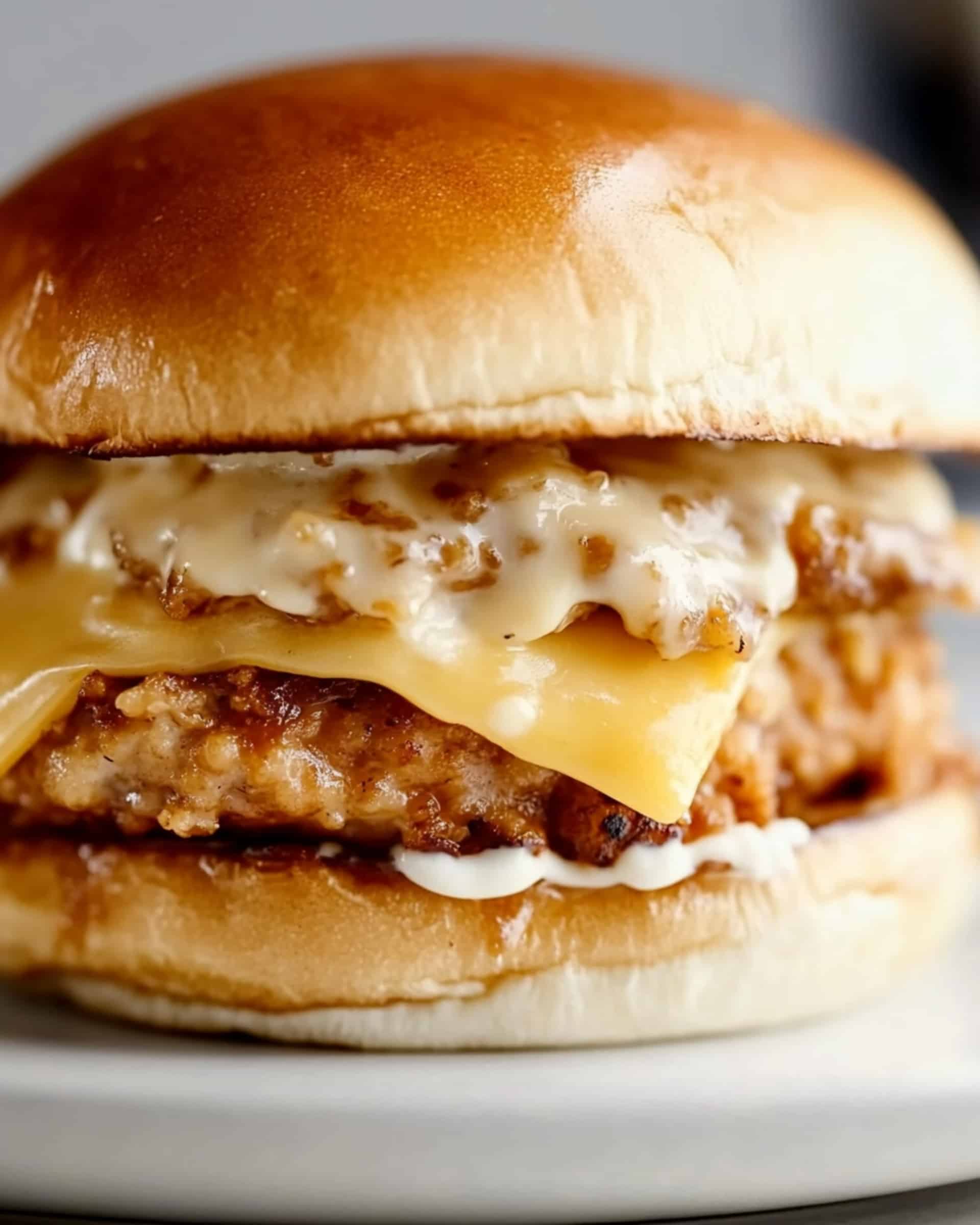 Smash Chicken Burger Recipe - YummyHere