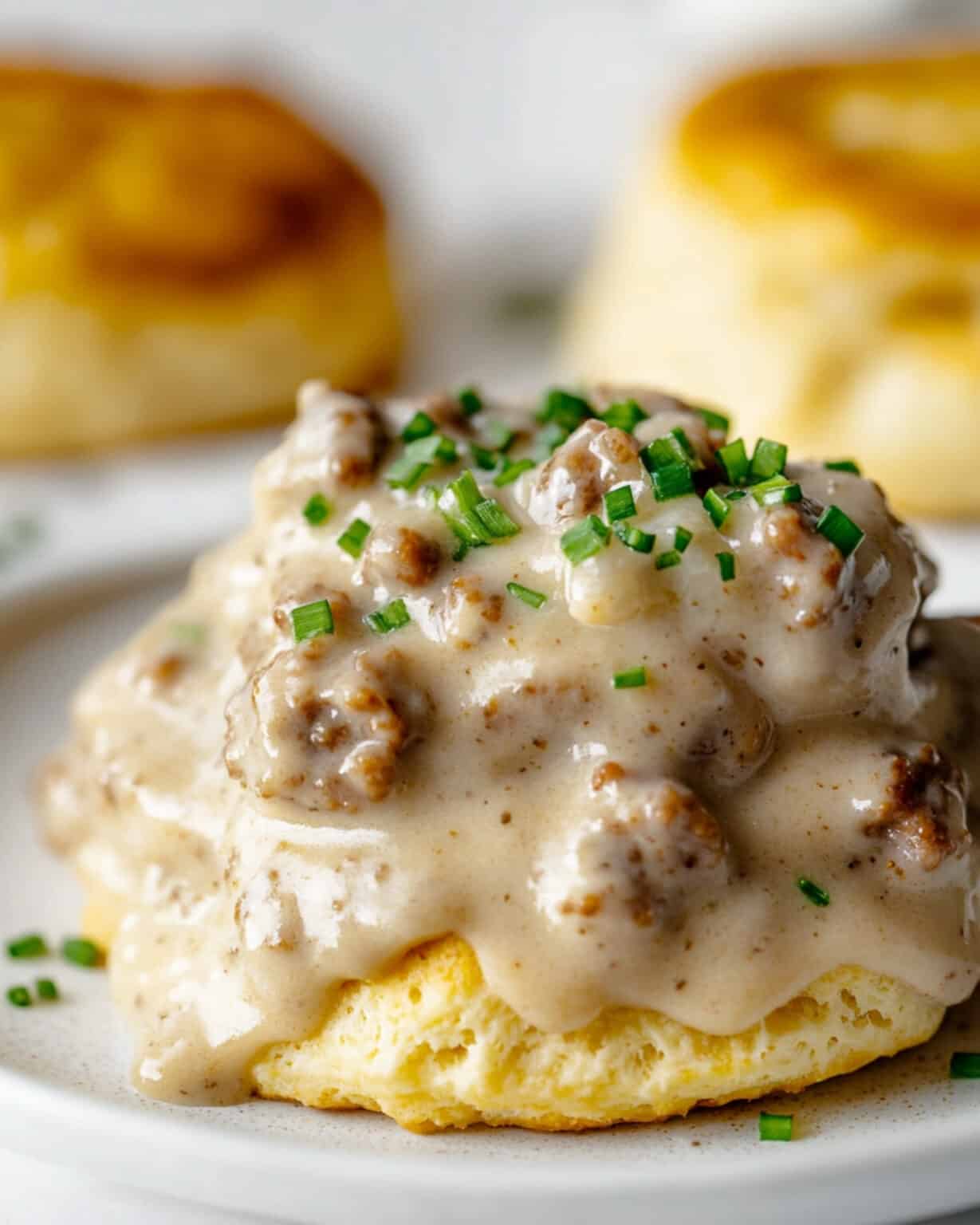 Turkey Gravy and Biscuits Recipe - YummyHere