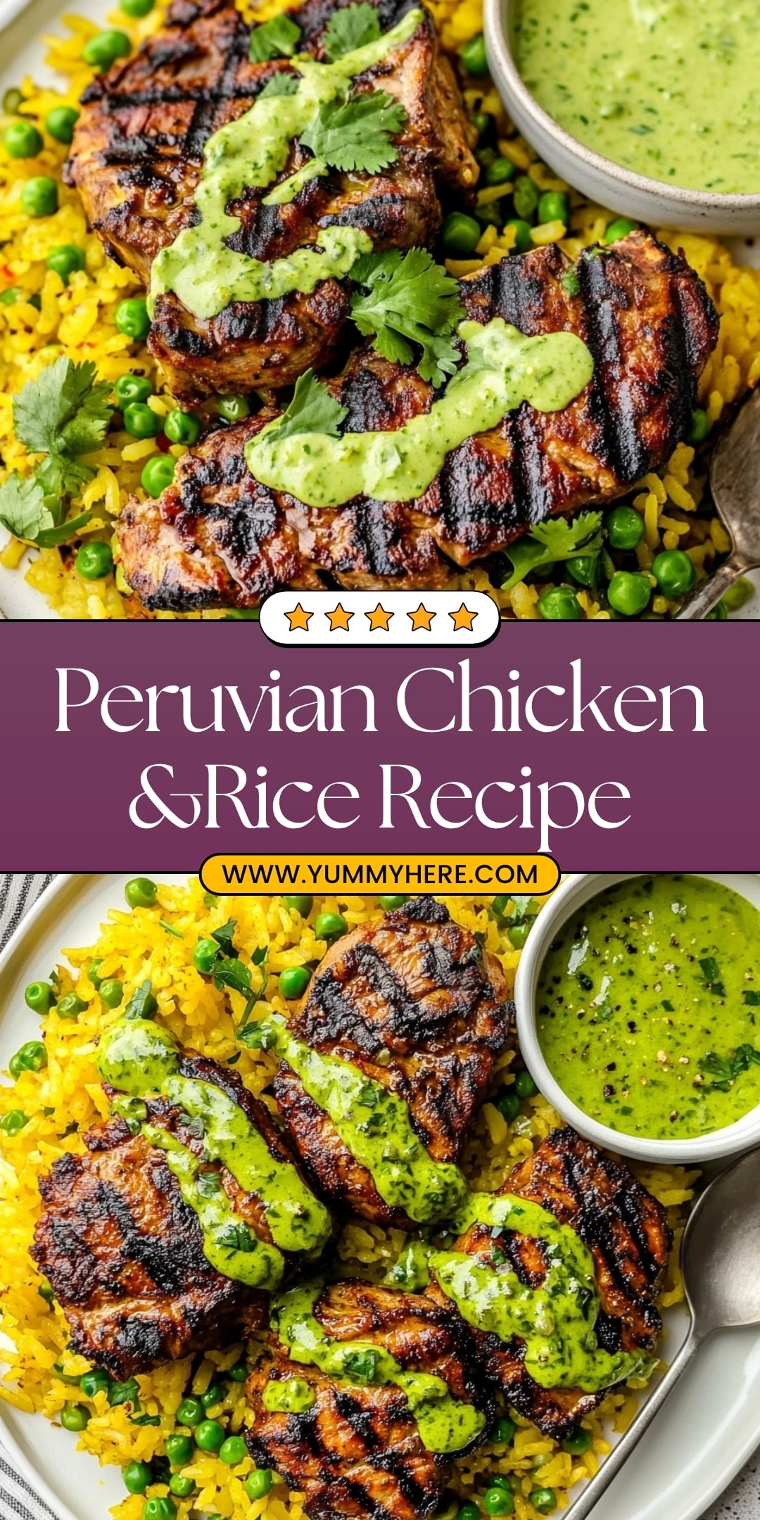 Peruvian Chicken and Rice: Vibrant Flavors and Creamy Green Sauce