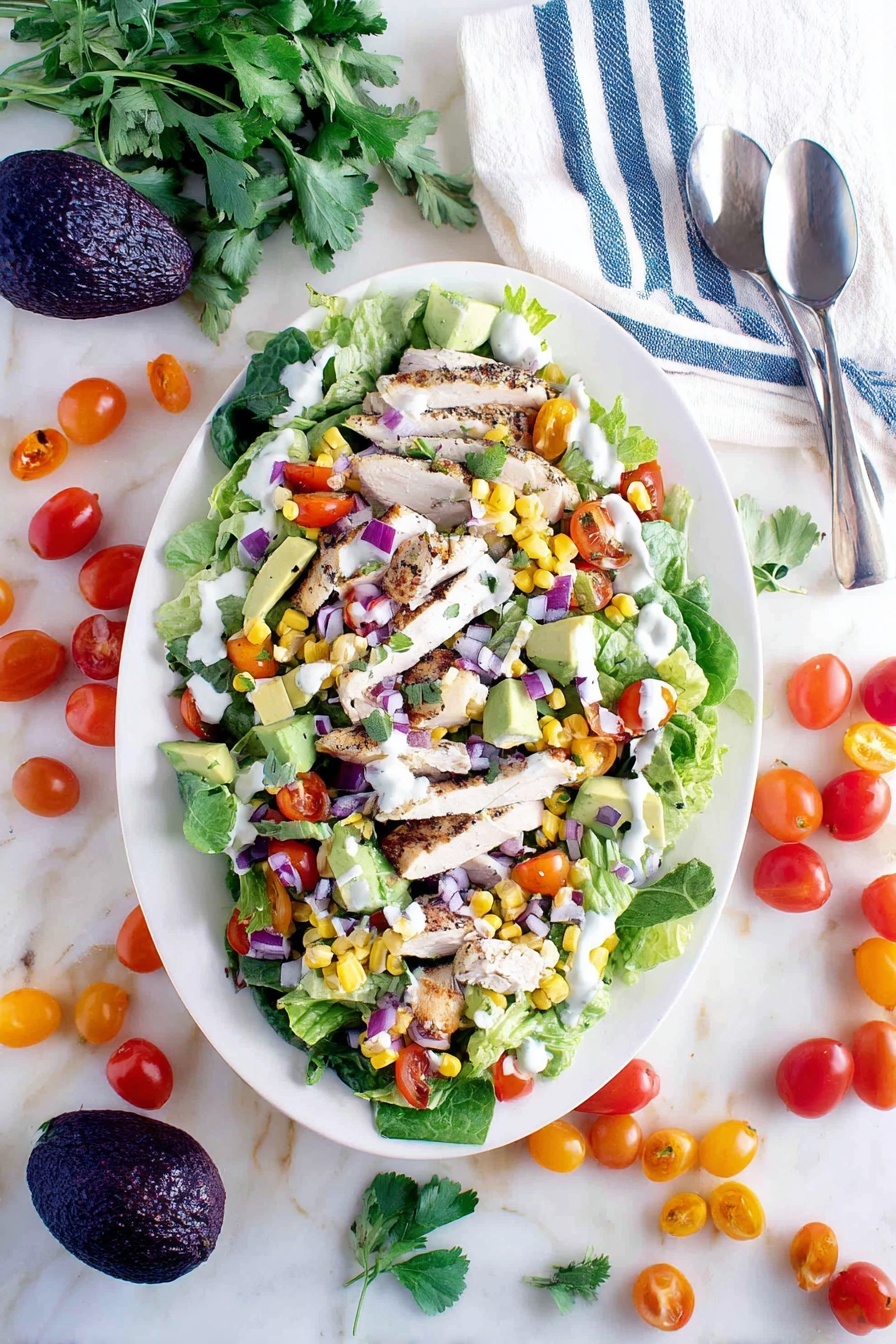 Healthy Chicken Cobb Salad with Buttermilk Ranch - Fresh & Delicious