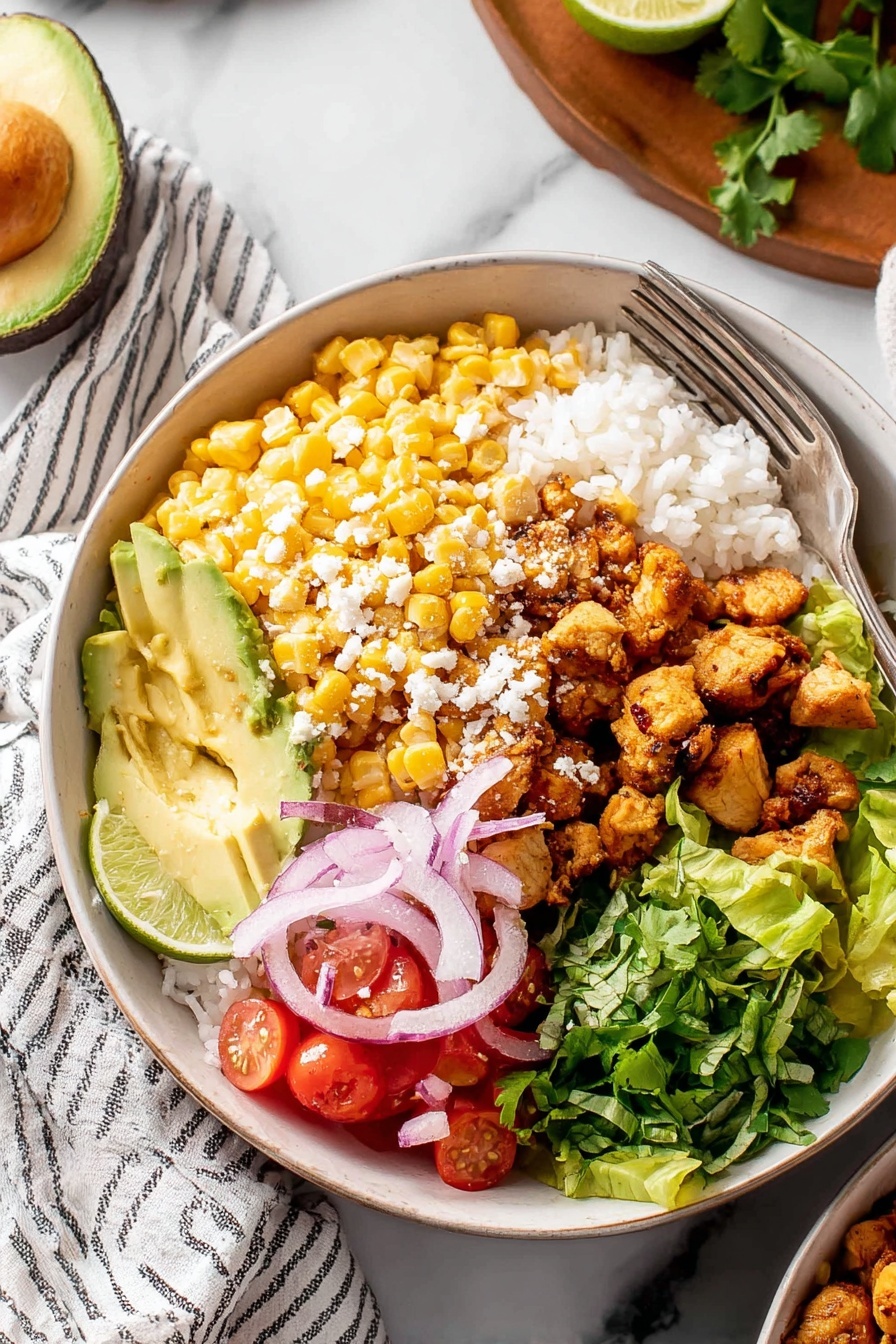 Street Corn Chicken Rice Bowls: Flavorful Summer Dinner