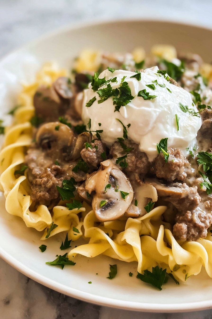 Easy One-Pot Ground Beef Stroganoff | Cozy, Fast Dinner