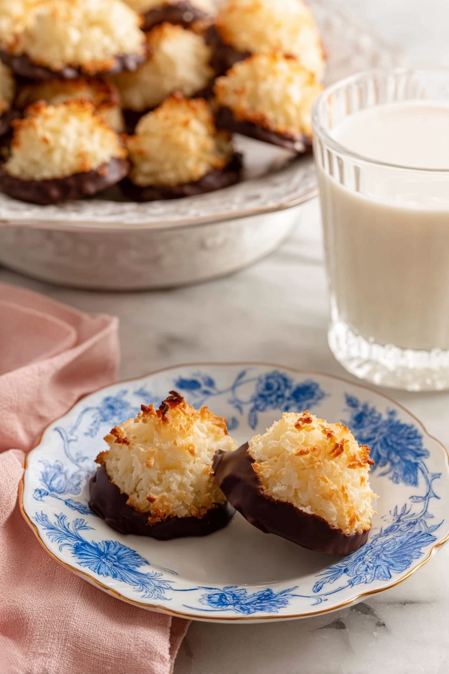 Chewy Coconut Macaroons with Chocolate: Delicious & Easy