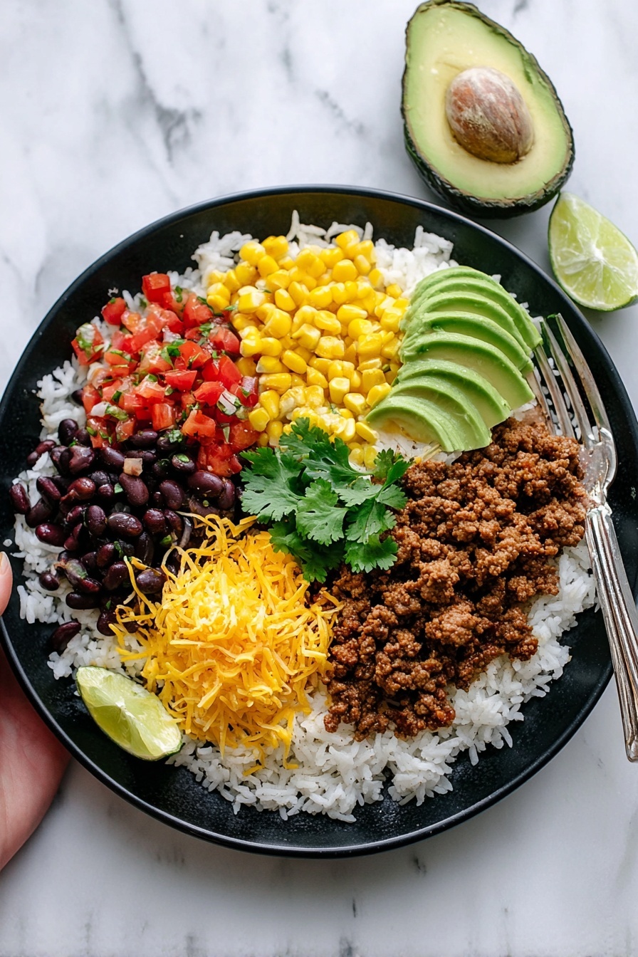 Easy Ground Beef Taco Bowl – Quick & Flavorful Dinner