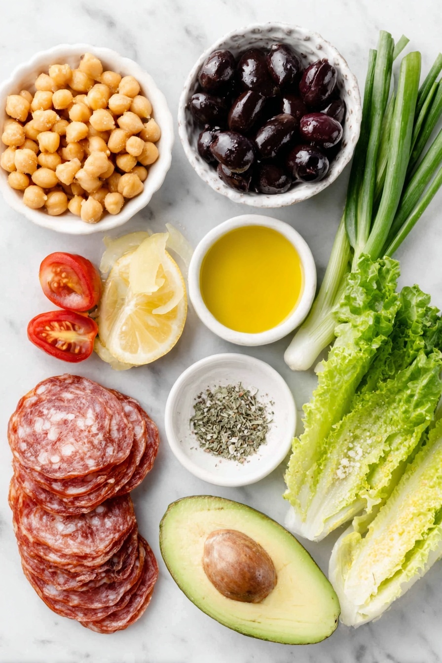 Italian Sub Salad with Roasted Chickpeas – Fresh & Flavorful Delight